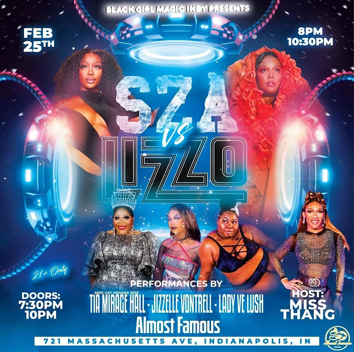 Black Girl Magic Indy presents: Sza vs Lizzo | Almost Famous ...
