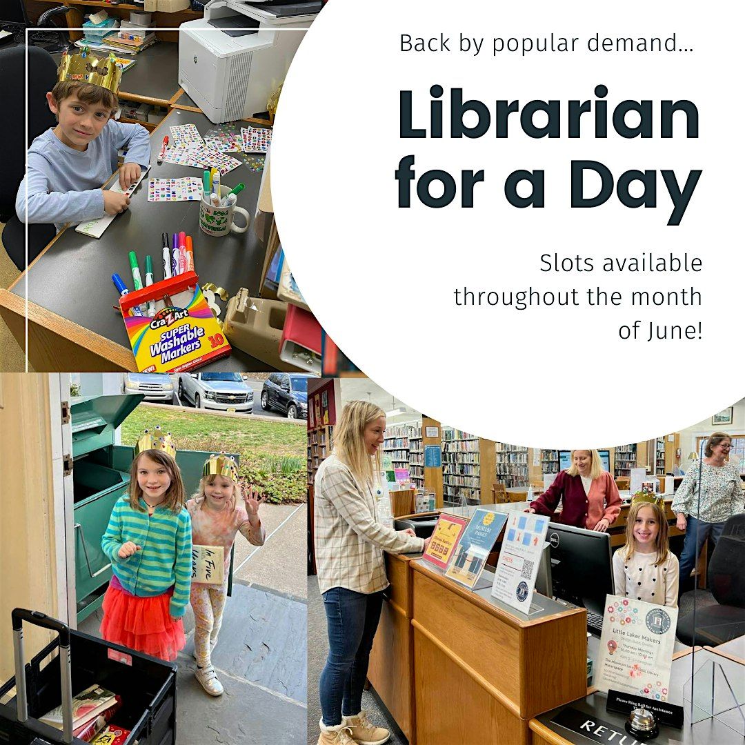 Librarian for a Day at Mountain Lakes Public Library on 1st June, 2024