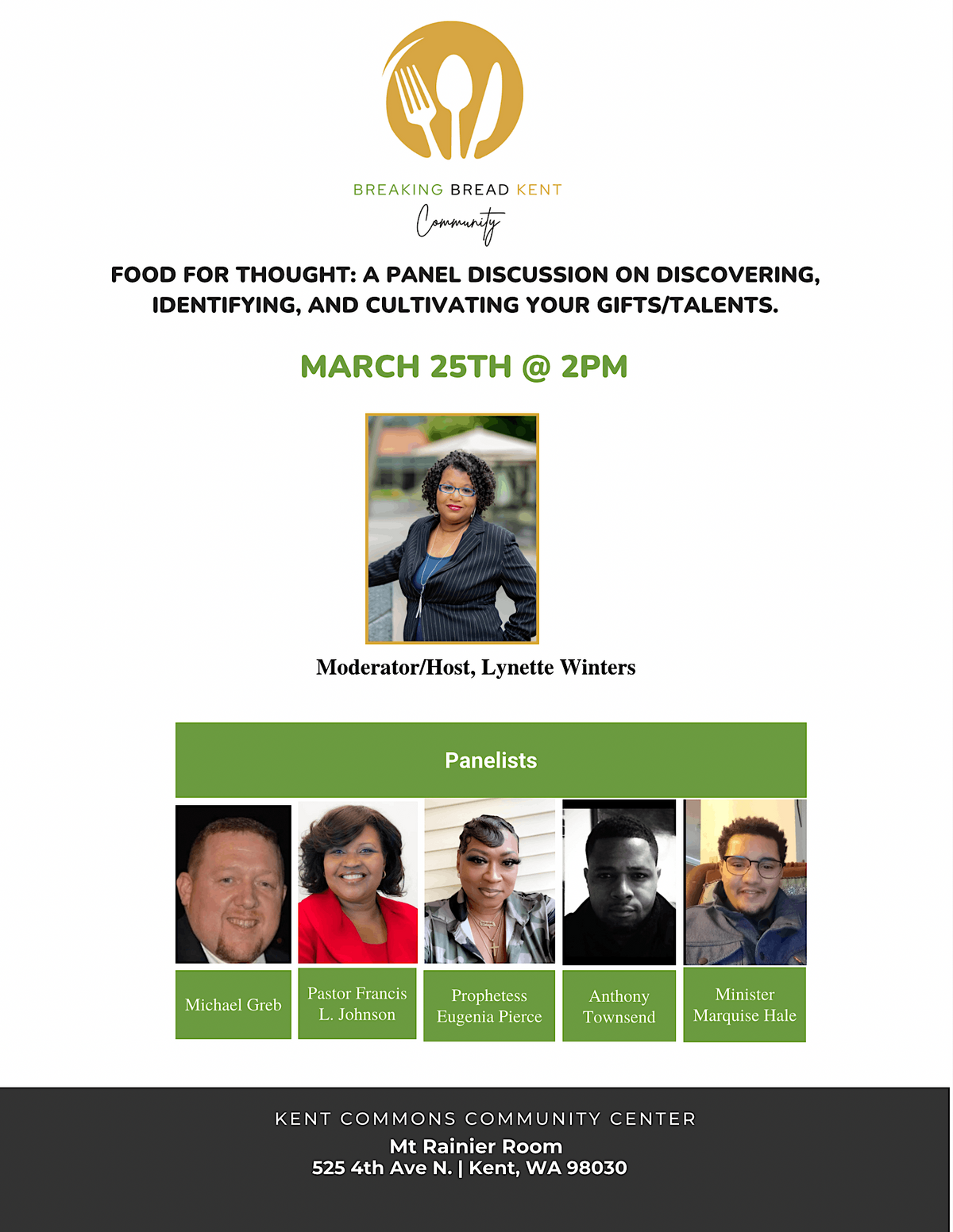 Breaking Bread Kent Presents: Food for Thought, A Panel Discussion at ...