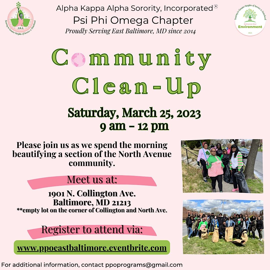 Enhance our Environment with a Community Clean-up | 1901 N Collington ...