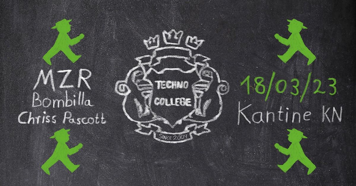Techno College - Decks Schrubben mit MZR (Syxt, AM. Berlin) at Kantine KN, Konstanz on 18th ...