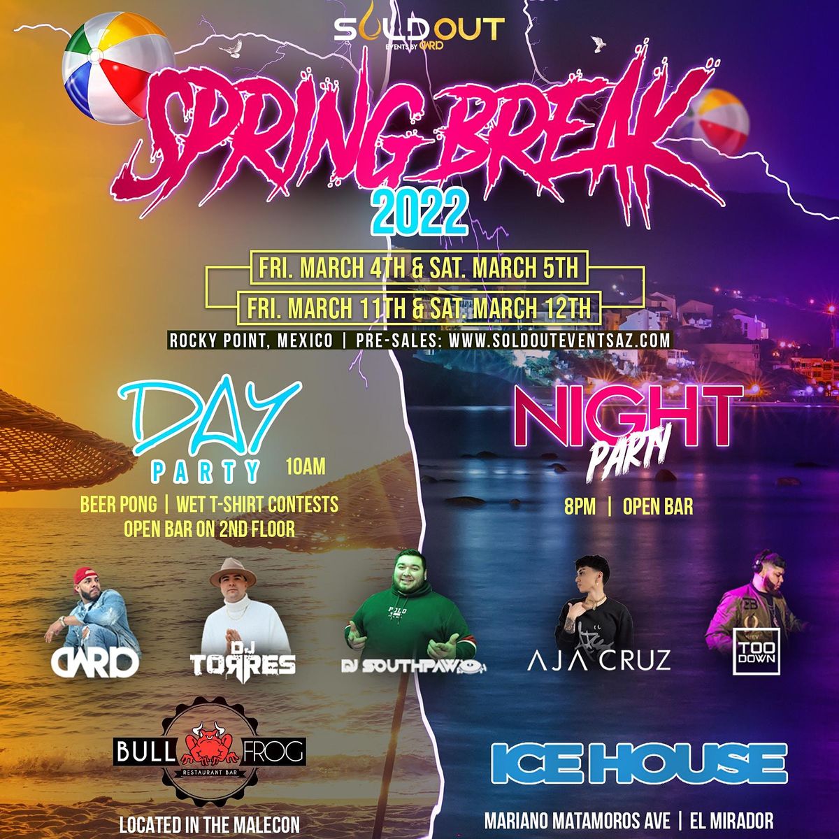Spring Break 2022 in Rocky Point, Mexico (NIGHT PARTY) | Puerto Peñasco ...