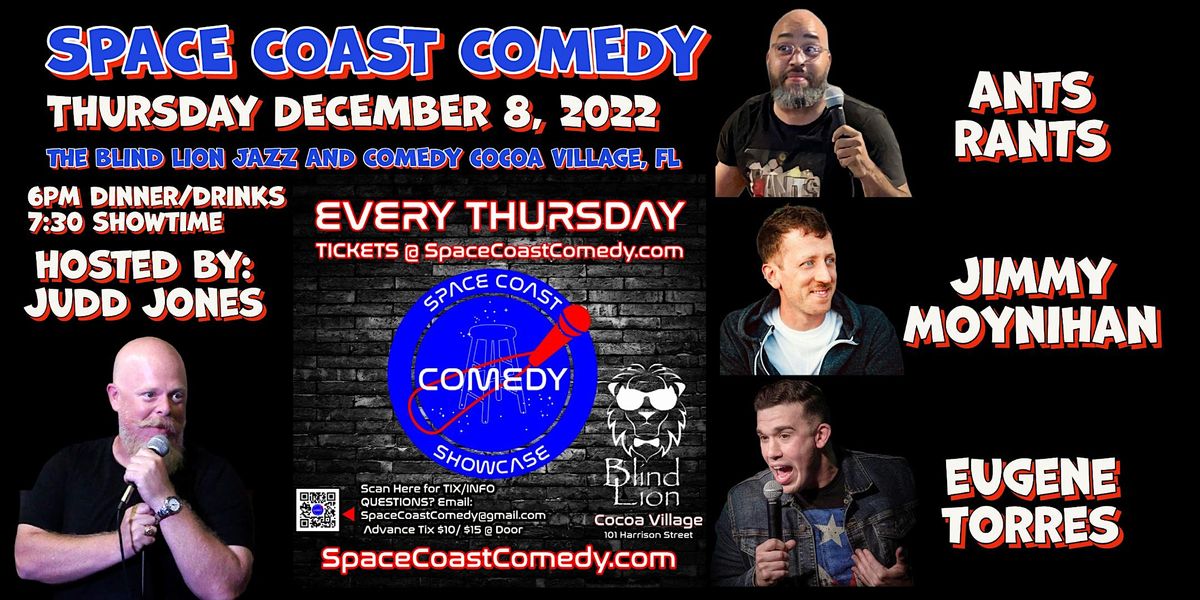 DEC 8th, The Space Coast Comedy Showcase at The Blind Lion Comedy Club ...