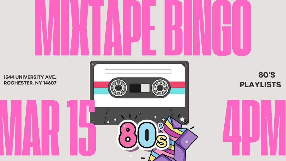 Mixtape Bingo -- 80s Edition at Mullers Cider House, Rochester on 15th ...