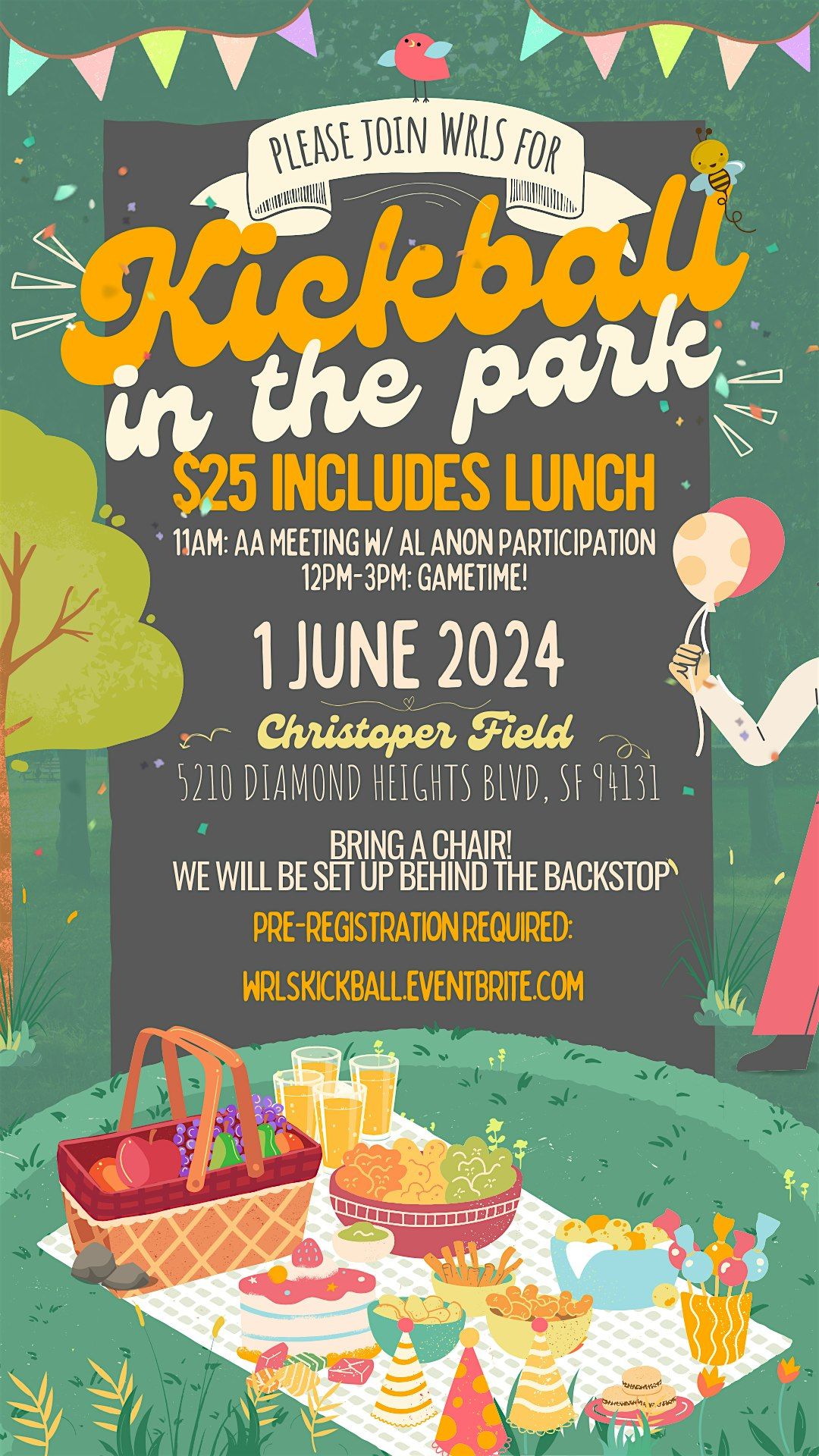 3rd ANNUAL WRLS Kickball!! | 5210 Diamond Heights Blvd, San Francisco ...