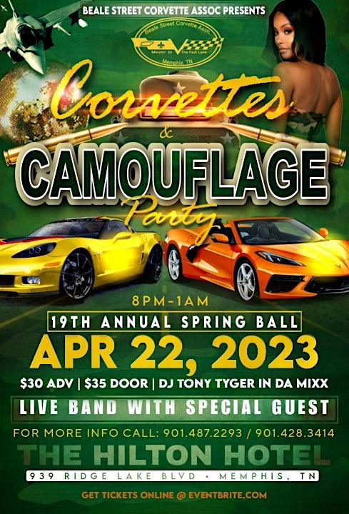 CORVETTES & CAMOFLAUGE at Hilton Memphis on 22nd April, 2023