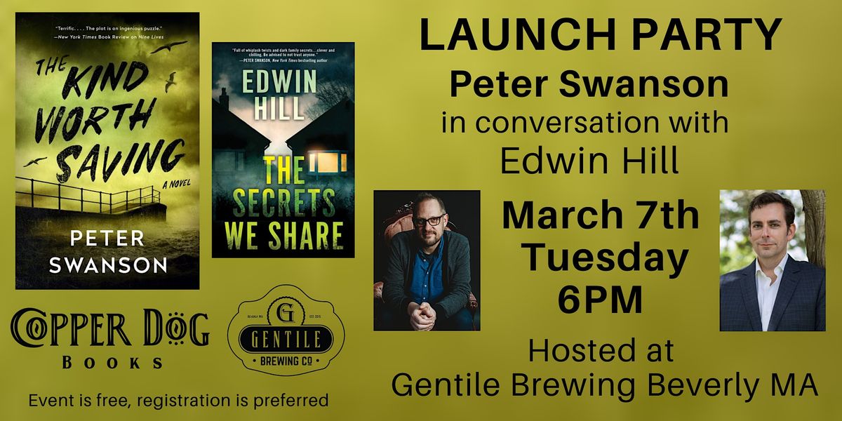 Peter Swanson in Conversation with Edwin Hill at Gentile Brewing ...