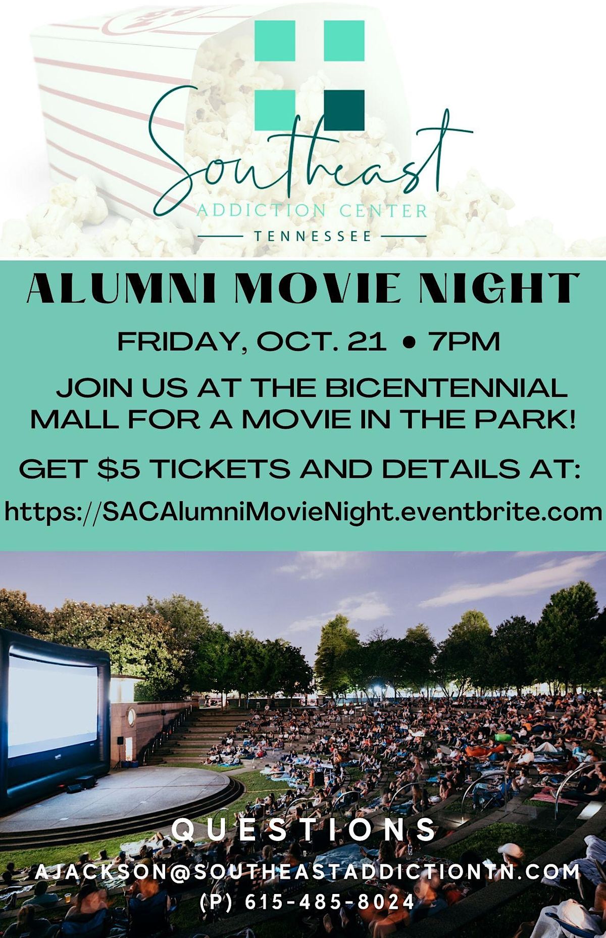 Alumni Movie Night | Bicentennial Capitol Mall State Park, Nashville, TN | October 21, 2022