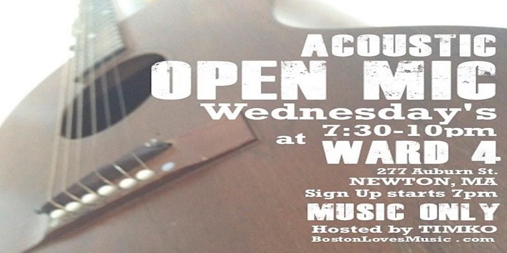 Open Mic at Ward 4 - Hosted by TIMKO! | Ward 4, Newton, MA | December ...