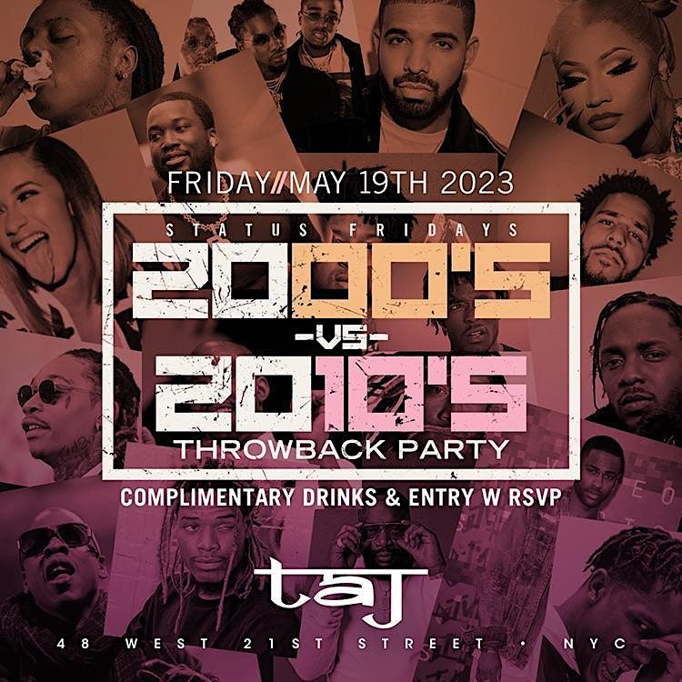 2000s vs 2010s Retro Party @ Taj on Fridays: Free entry with rsvp | Taj ...