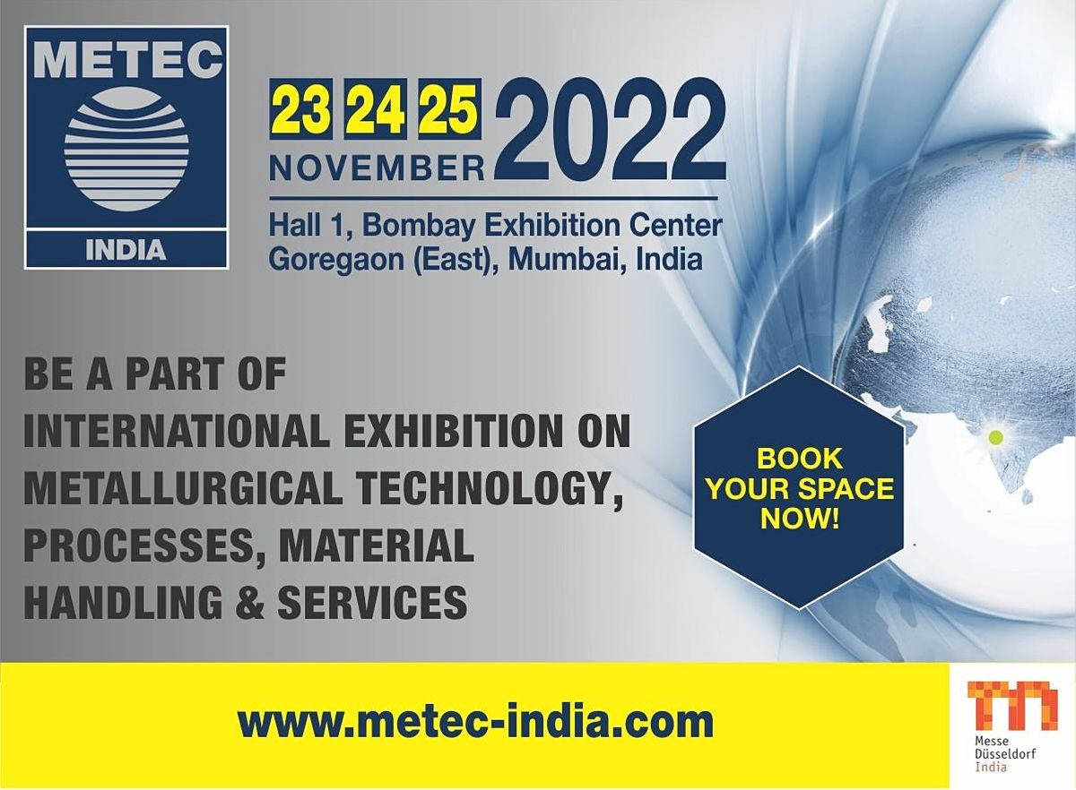 METEC India 2022 at Bombay Exhibition Centre, Mumbai on 23rd November, 2022