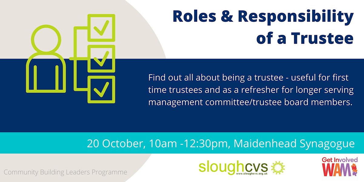 Roles & Responsibility of a Trustee | Maidenhead Synagogue | October 20 ...