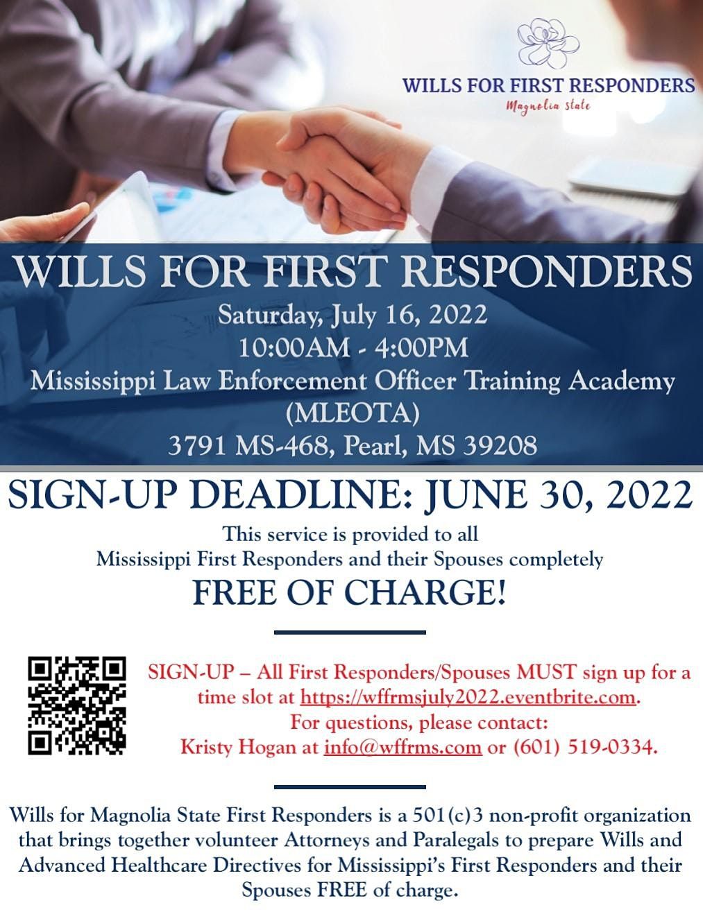 Wills for First Responders (MS) Event - July 16, 2022 at Mississippi ...