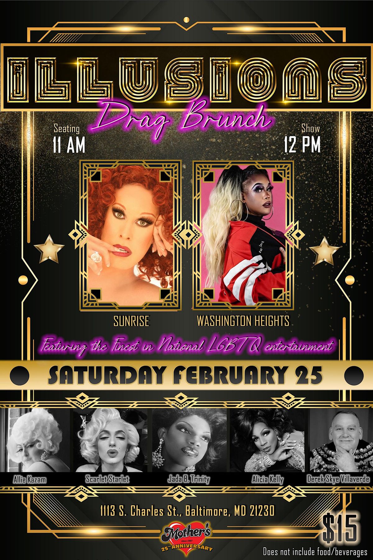 Illusions Drag Brunch & Show | Mother's Federal Hill Grille, Baltimore ...