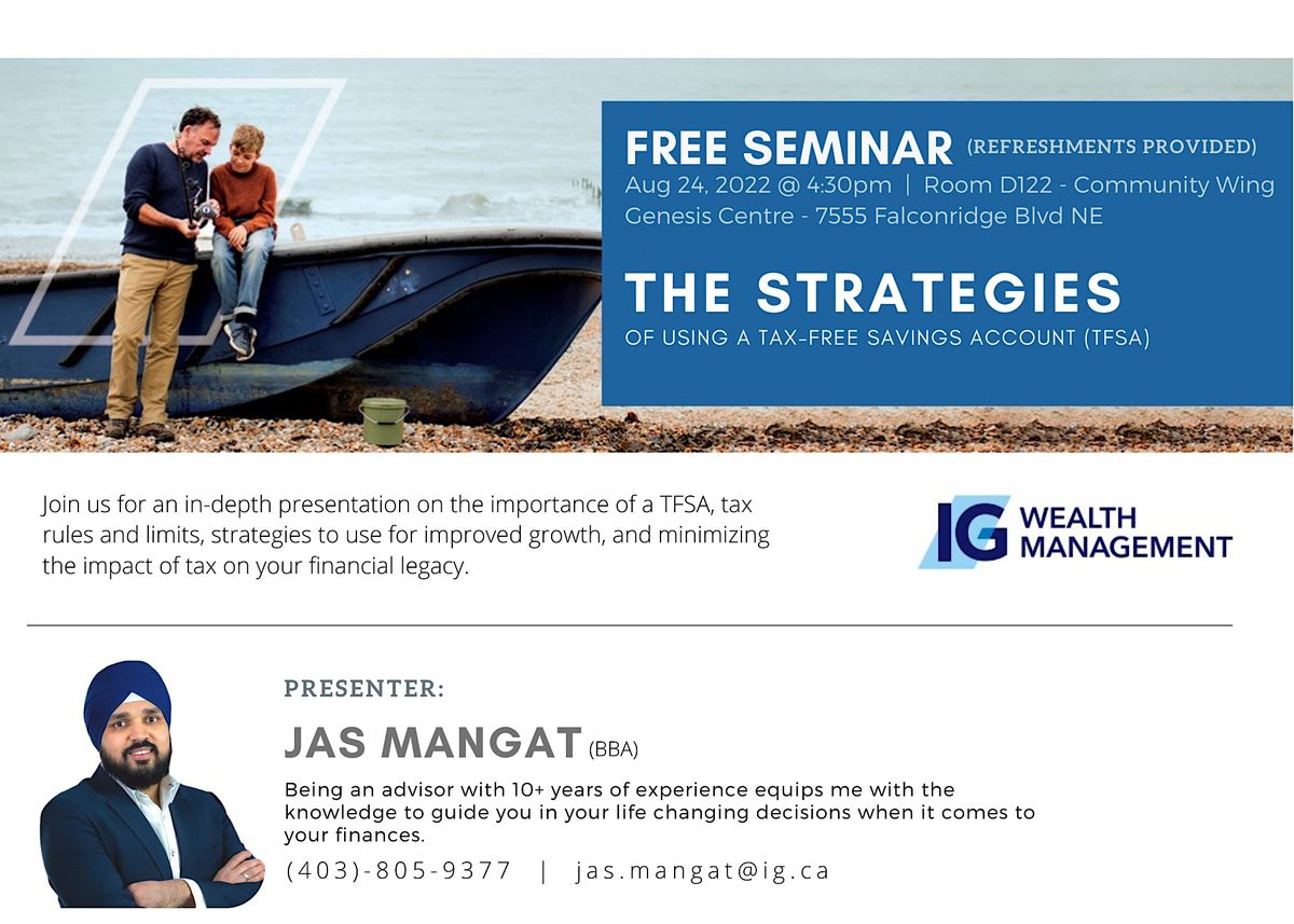 Calgary Financial Seminar - Learn the Strategies of Using a TFSA at The ...