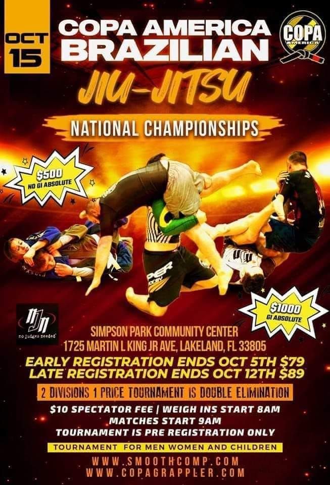 Copa America Grappling - Lakeland | Simpson Park, Lakeland, FL | October 15, 2022