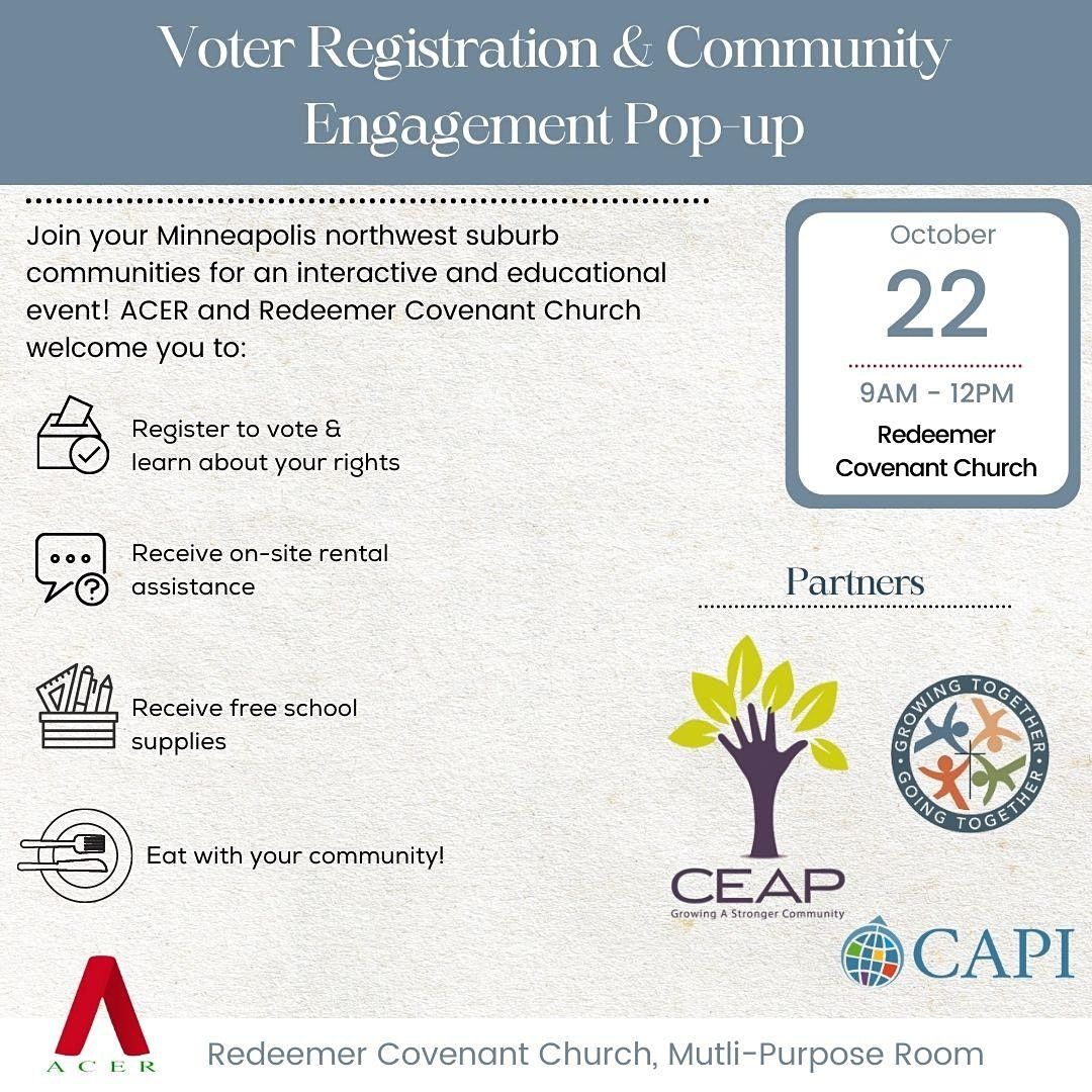 Voter Registration and Community Engagement Pop-up at Redeemer Covenant ...