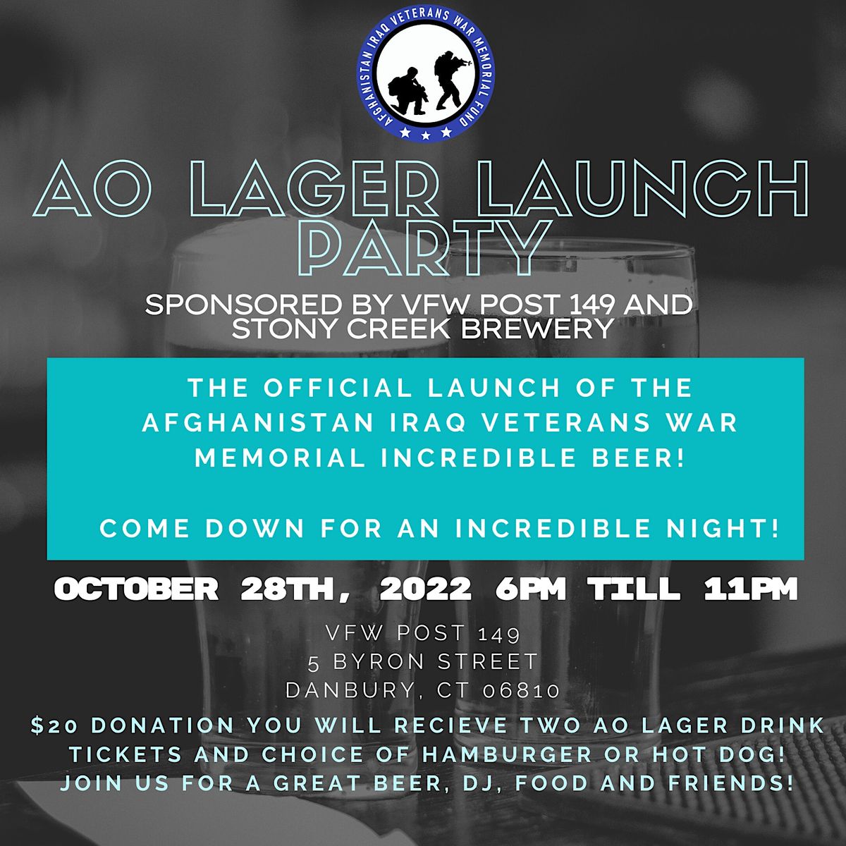 AO Lager Launch Party at 5 Byron St, Danbury on 28th October, 2022