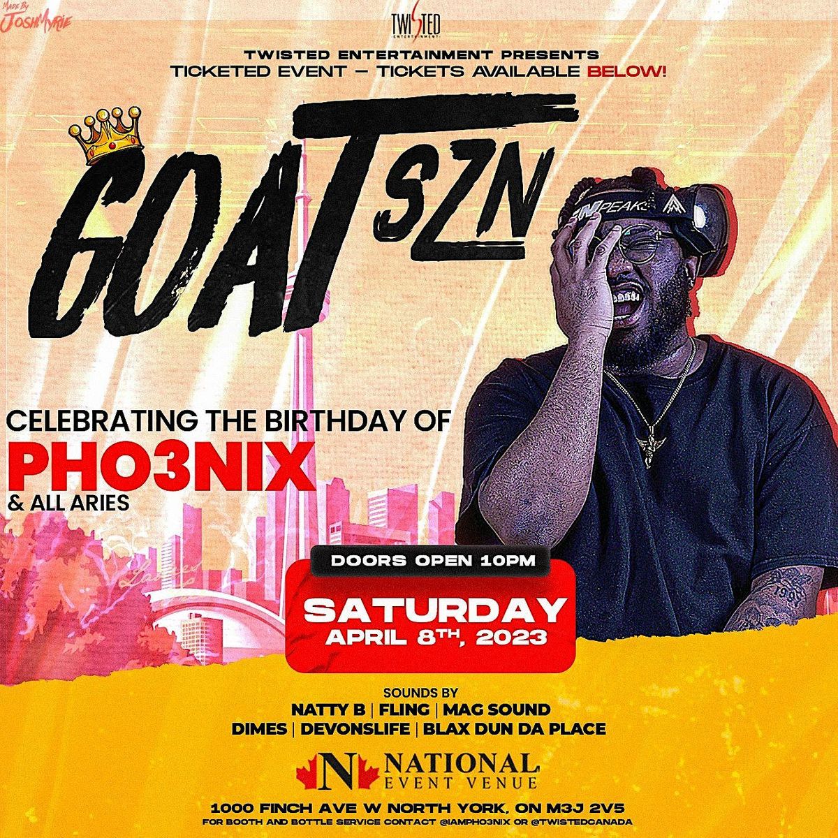 GOAT SEASON | April 8th 2023 | National Event Venue at National Event ...