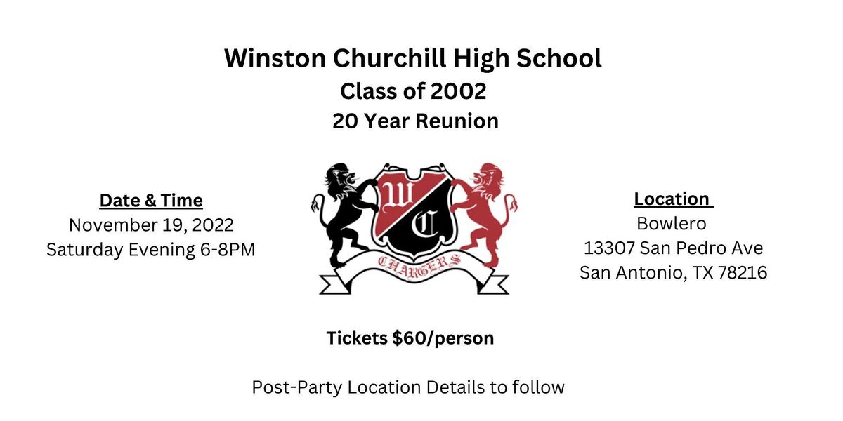 Winston Churchill High School, Class of 2002, 20 Year Reunion at ...