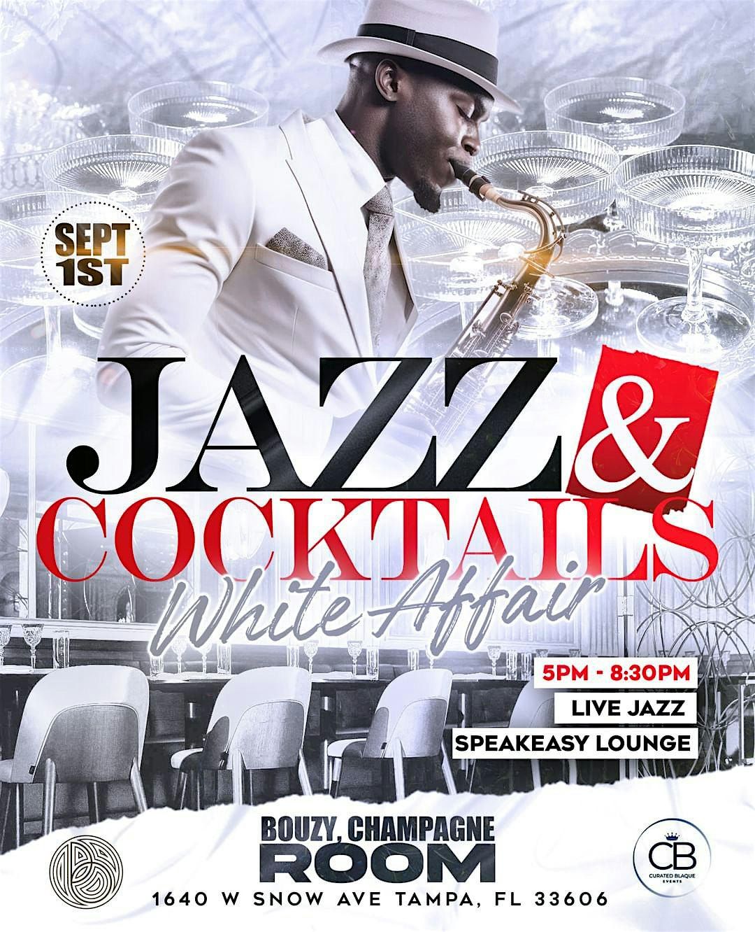 JAZZ & COCKTAILS at Bouzy - Bar & Restaurant, Tampa on 1st September, 2024