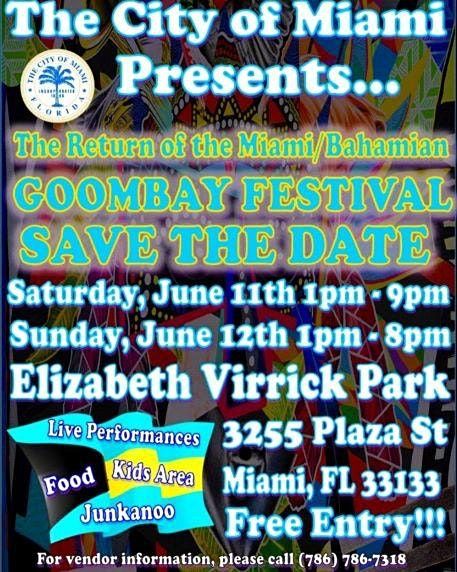 Return of Goombay 2022 | Elizabeth Virrick Park, Miami, FL | June 11 to ...