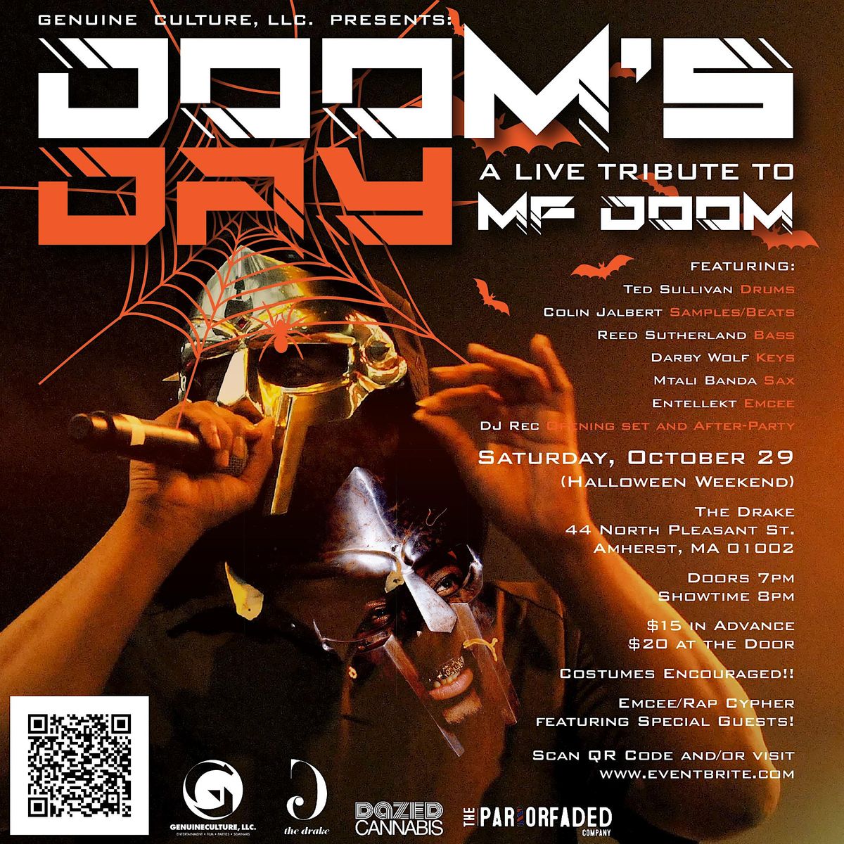 DOOMS DAY!: A Live Tribute To MF DOOM | The Drake, Amherst, MA ...