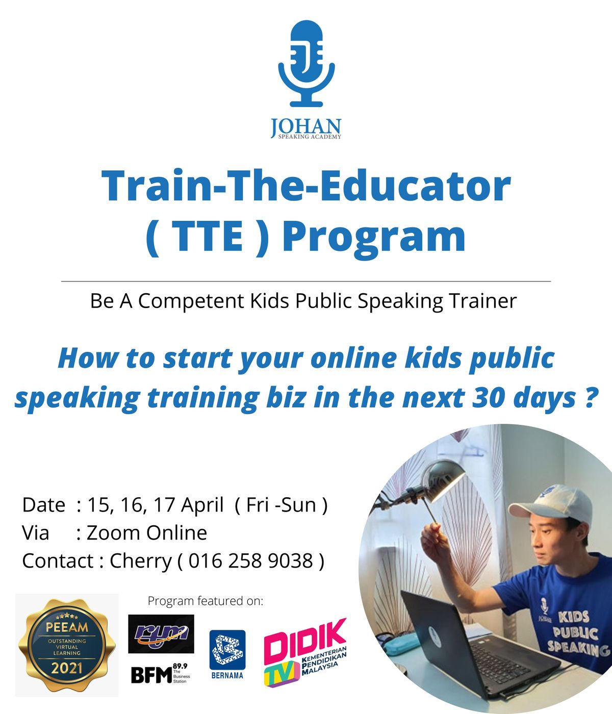 Online Train-The-Educator for Kids Public Speaking Program (Batch 13 ...