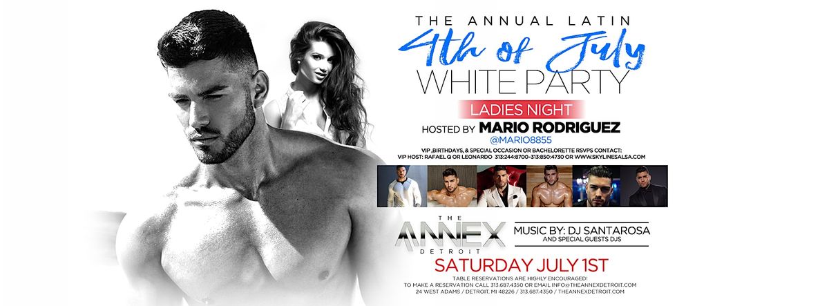 Skyline Salsa Present The Annual Latin 4th of July White Party on July ...