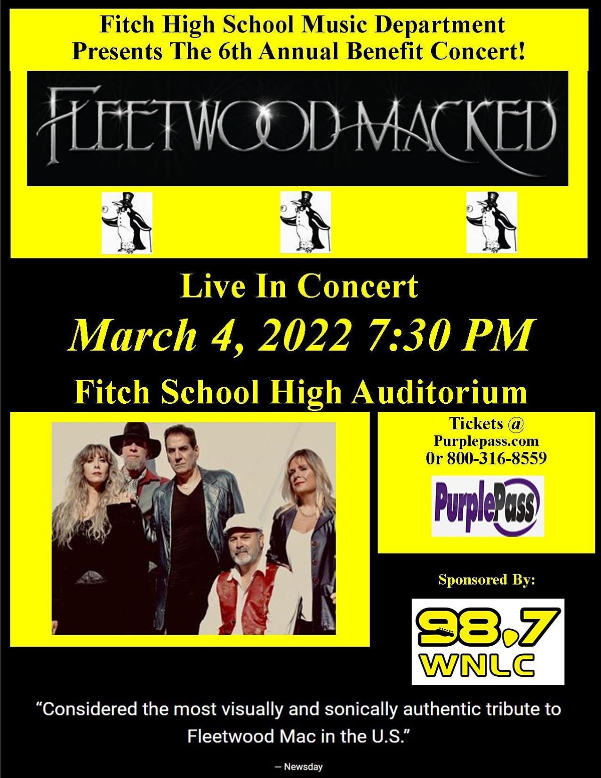 Fleetwood Mac Tribute Fleetwood Macked | Robert E. Fitch Senior High ...