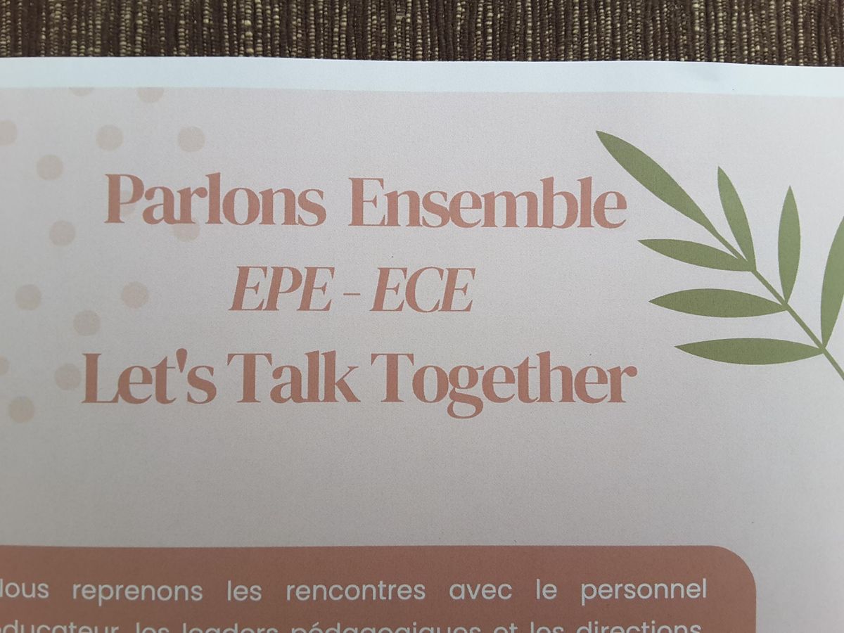 Parlons Ensemble EPE - Lets Talk ECE 2022-2023 at CEF Casselman - Early ...