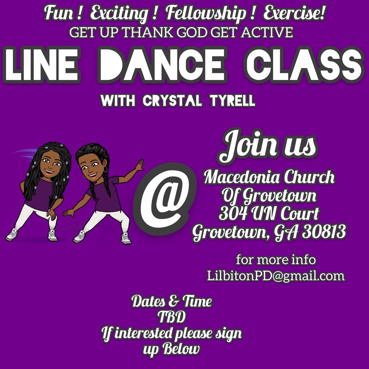 MCOG GOSPEL LINE DANCE CLASS at Macedonia Church of Grovetown on 26th ...