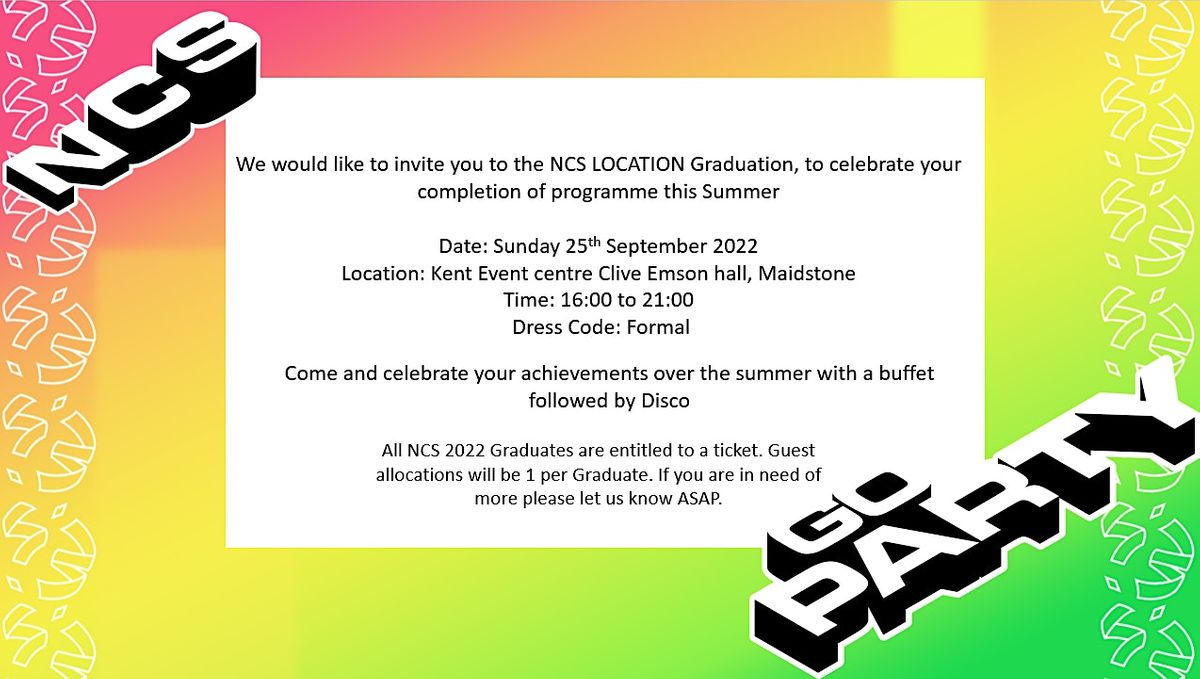 NCS Go Party 2022 SE | Kent Event Centre Clive Emson Centre, Maidstone, EN | September 25, 2022