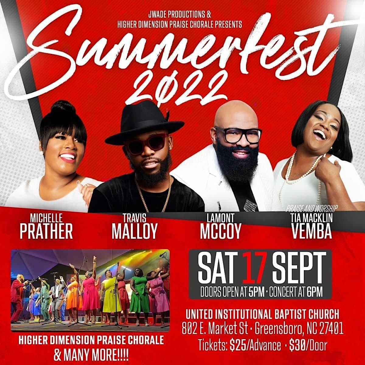 JWADE Production & High Dimension Praise Chorale Presents SUMMER FEST ...