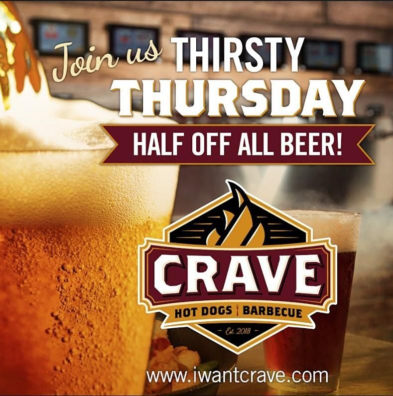 THIRSTY THURSDAYS AT CRAVE! 50% OFF our SELF-SERVE BEER WALL! | Crave ...