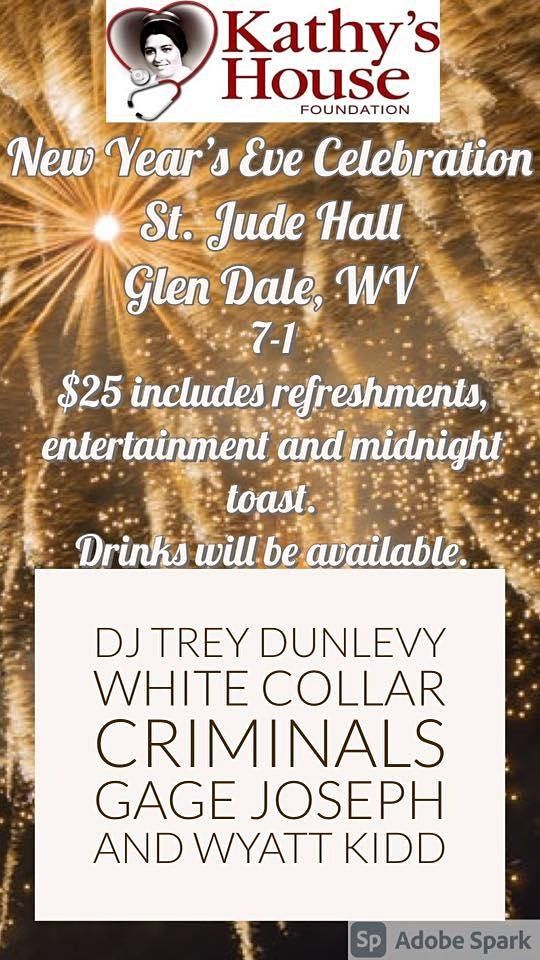 New Years Eve Celebration | St Jude Hall, Glen Dale, WV | December 31 ...