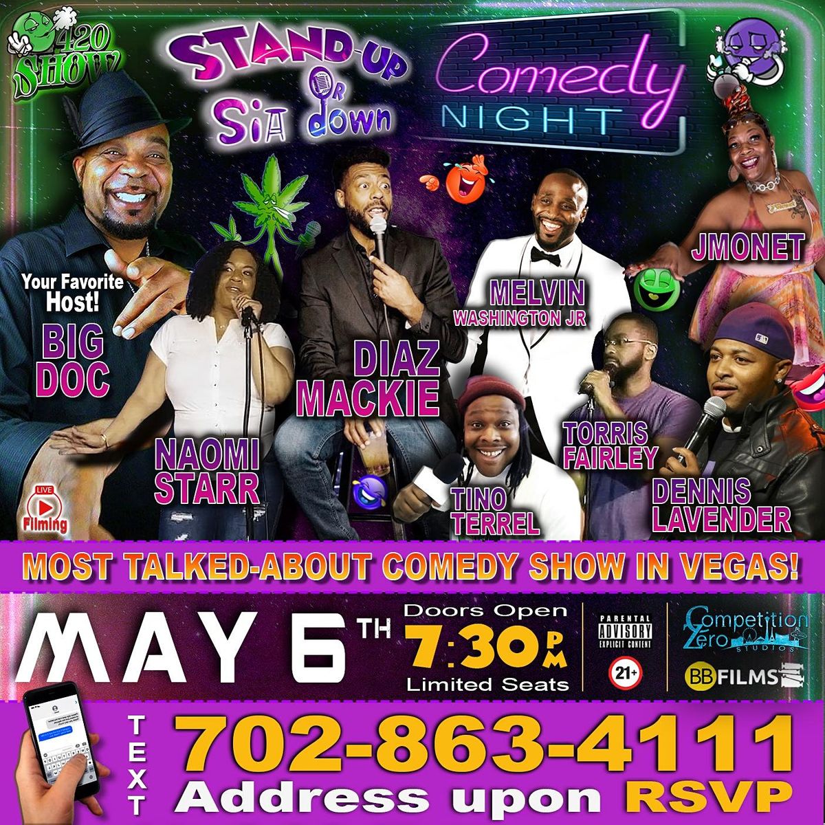 Stand Up or Sit Down Comedy Show | Stand Up or Sit Down Comedy, Las ...