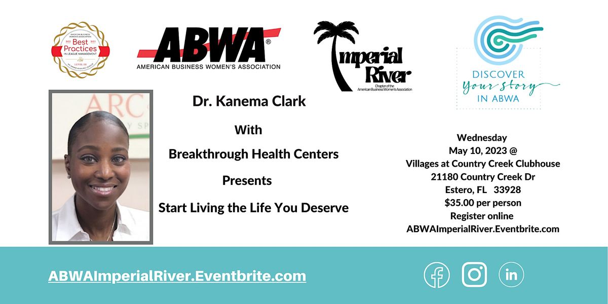 May 10, 2023 General Meeting - Dr. Kanema Clark with Breakthrough ...