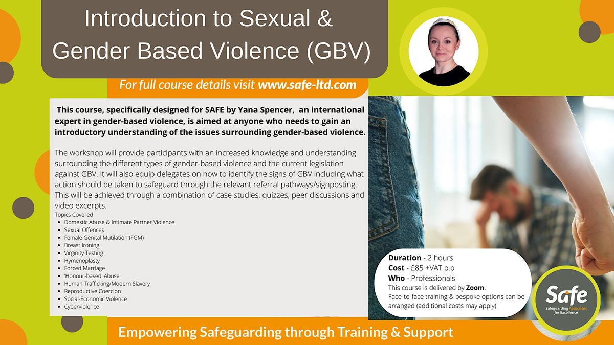 An Introduction to Sexual & Gender-Based Violence | Online | May 9, 2023