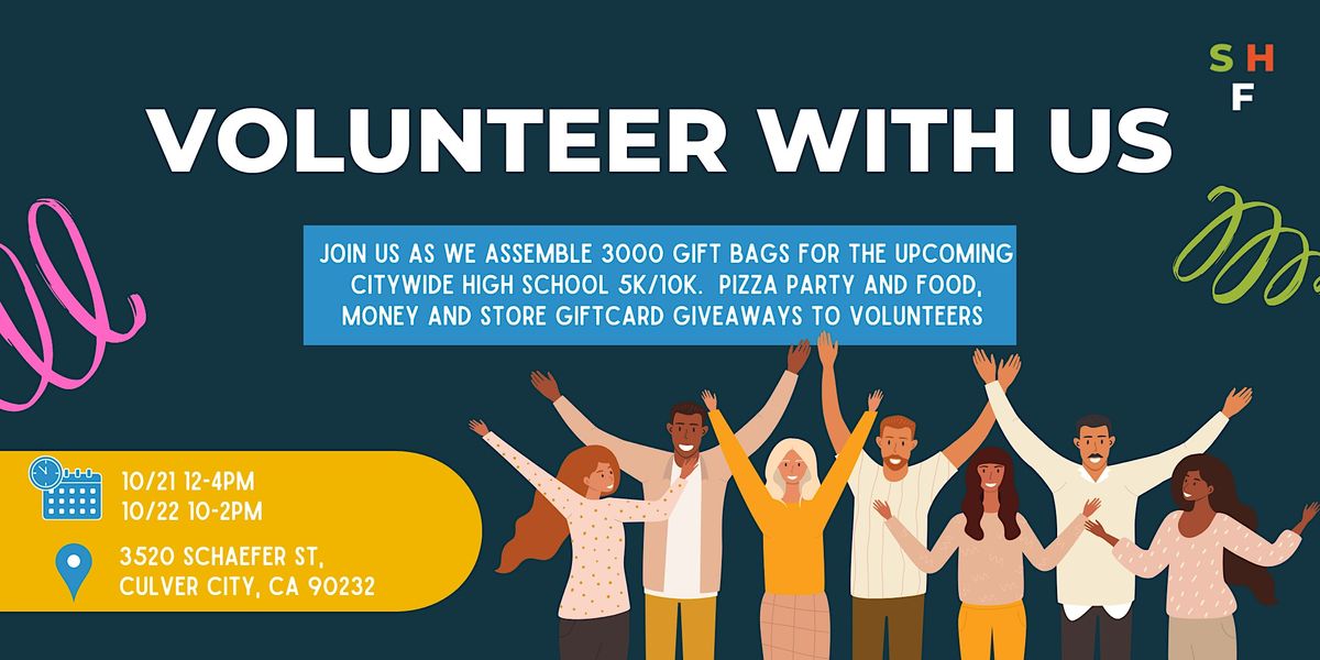 Volunteers Needed to Create Giftbags at Culver City on 22nd October, 2022