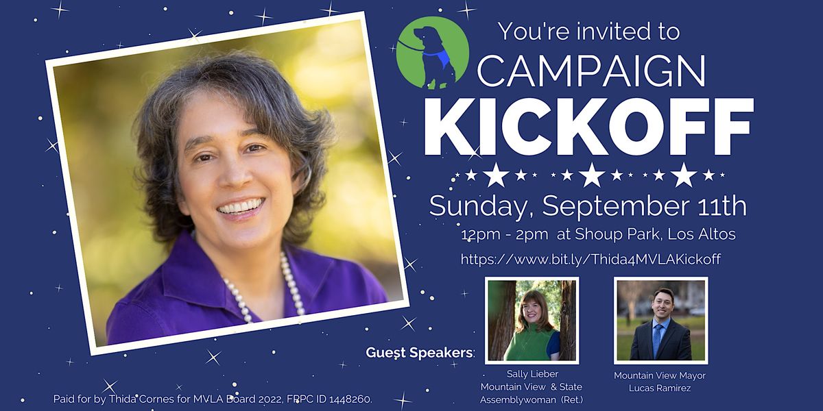Thida Cornes for MVLA School Board Campaign Kickoff! | Shoup Park, Los ...