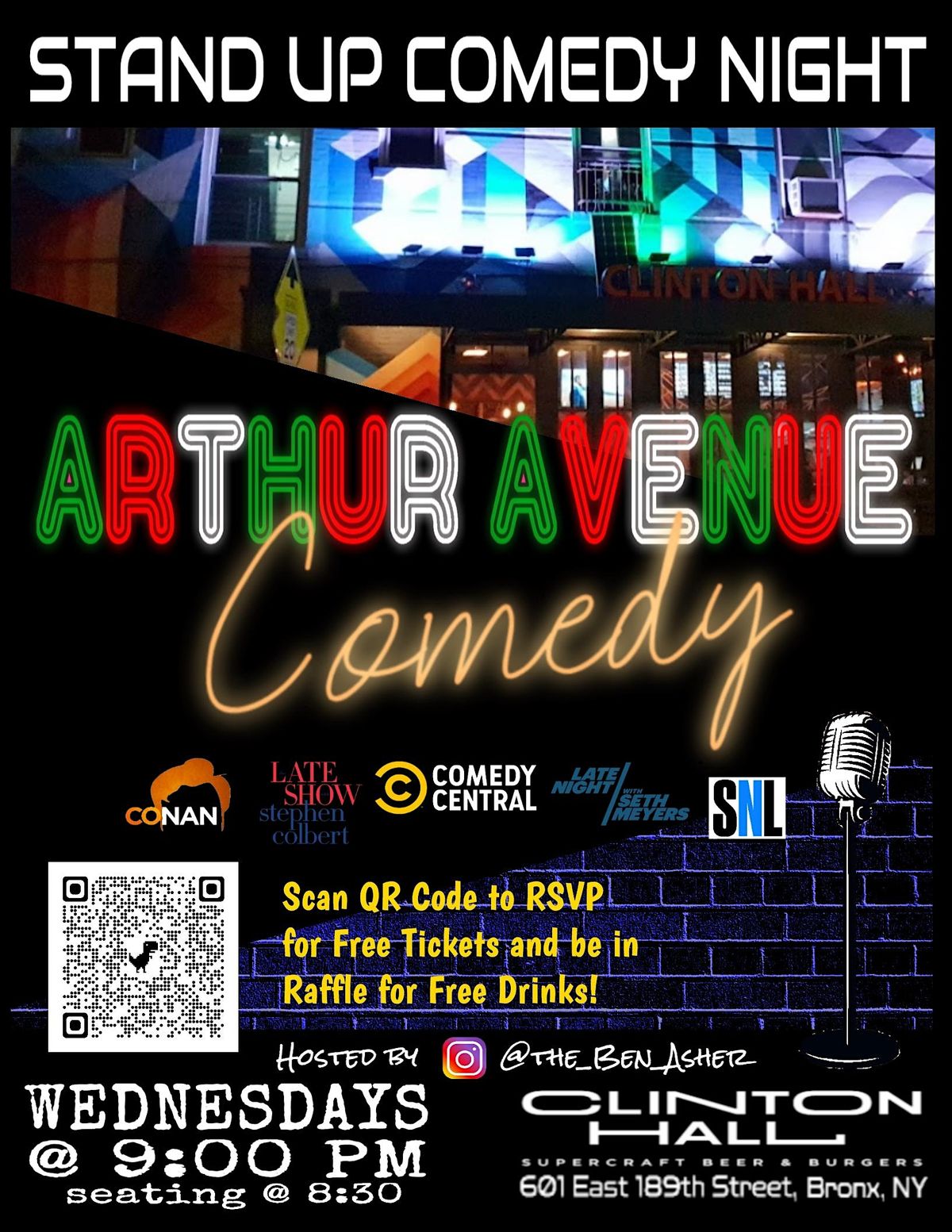 Arthur Avenue Comedy - Fordham Stand-Up WednesdayNights in The Bronx at ...