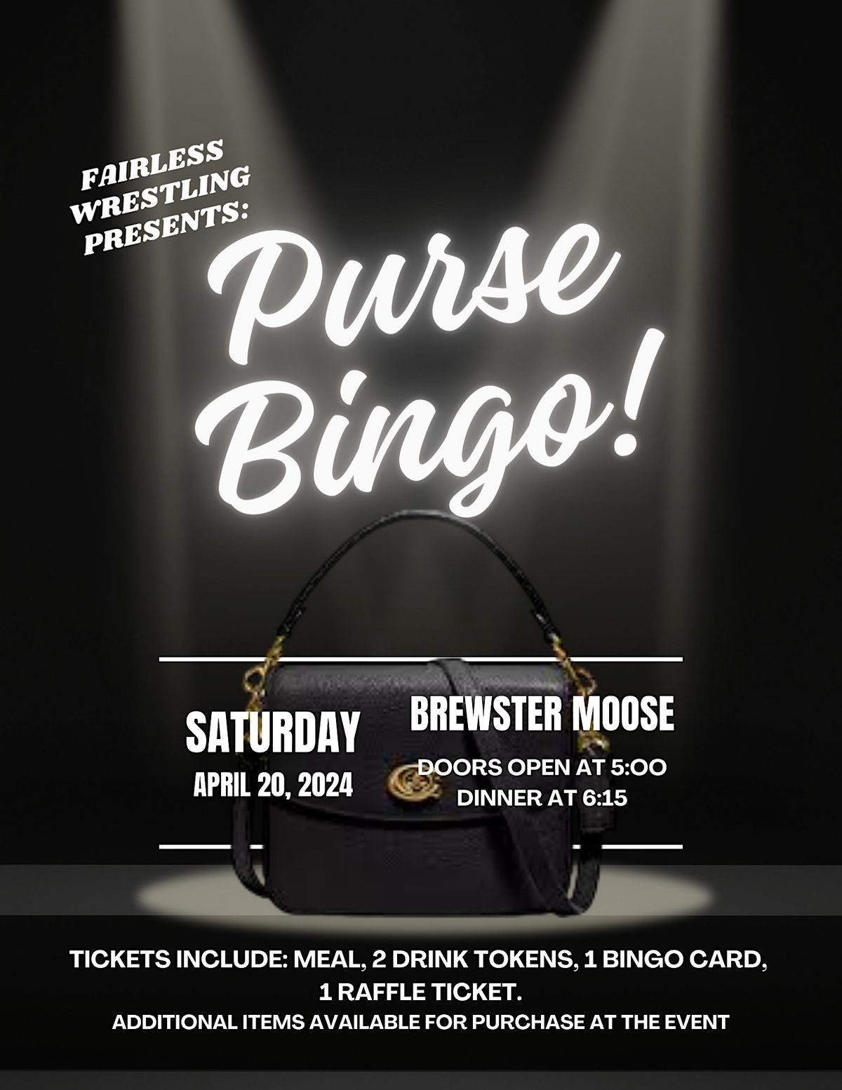 Fairless Wrestling Purse Bingo 2024 at Brewster Moose on 20th April, 2024