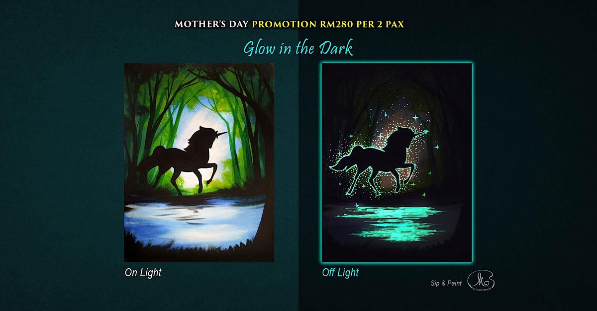 Sip and Paint (Glow in the Dark): Unicorn Forest (8pm Sat) | Le ...