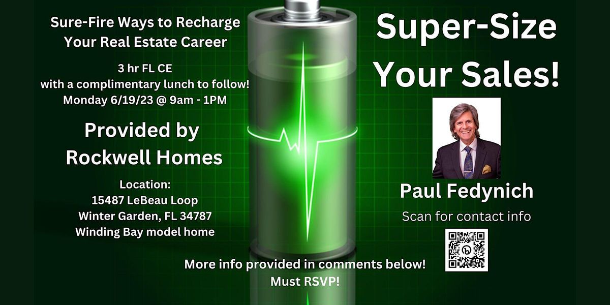 Sure-Fire Ways to Recharge Your Real Estate Career; Super-Size Your ...