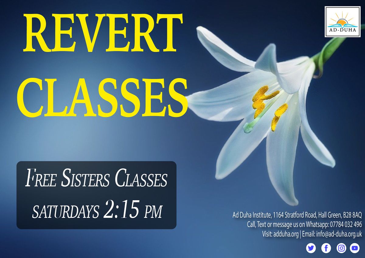 Sisters Revert Classes | Ad-duha Institute, Birmingham, EN | January 15 ...
