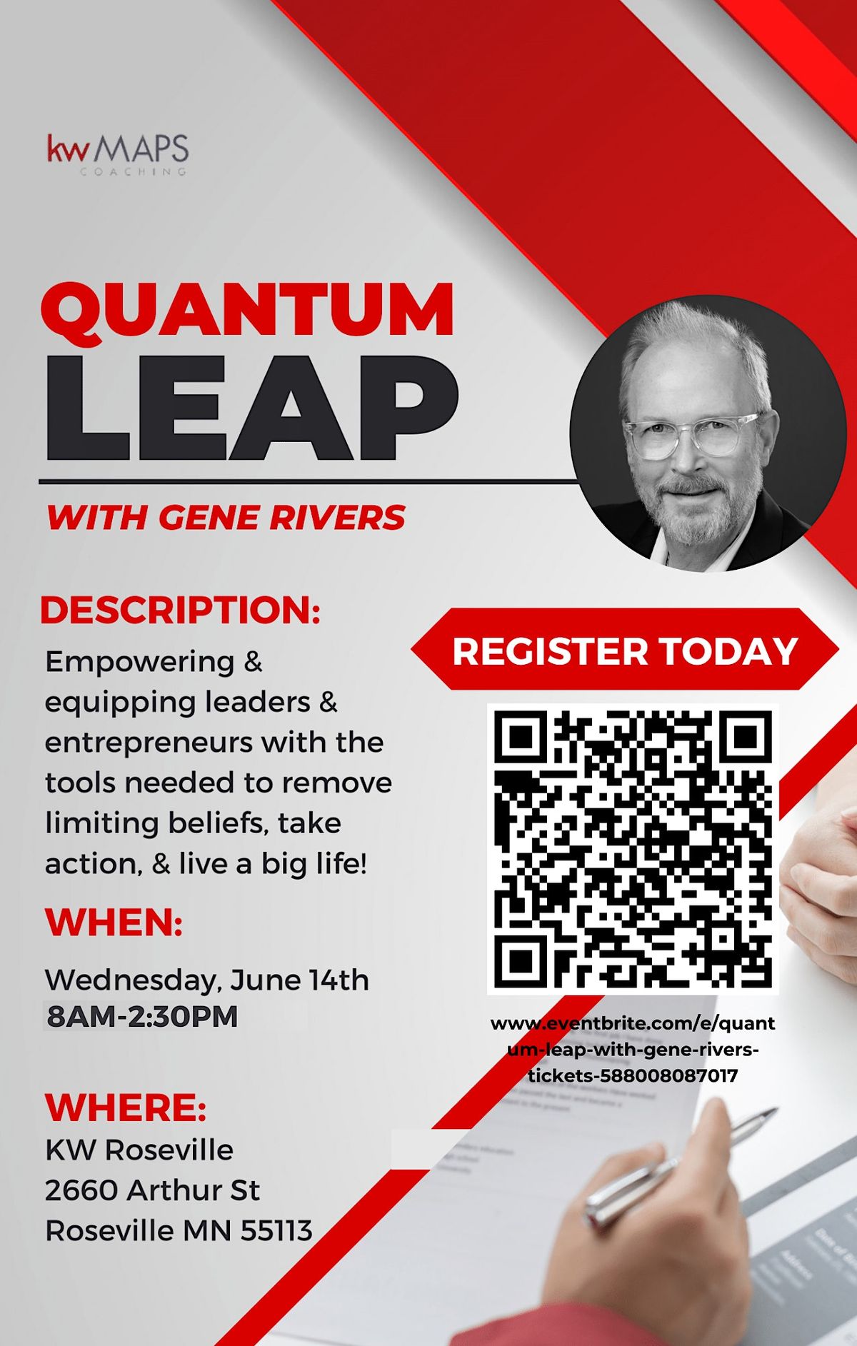 Quantum Leap With Gene Rivers at 2660 Arthur St, Roseville on 14th June, 2023