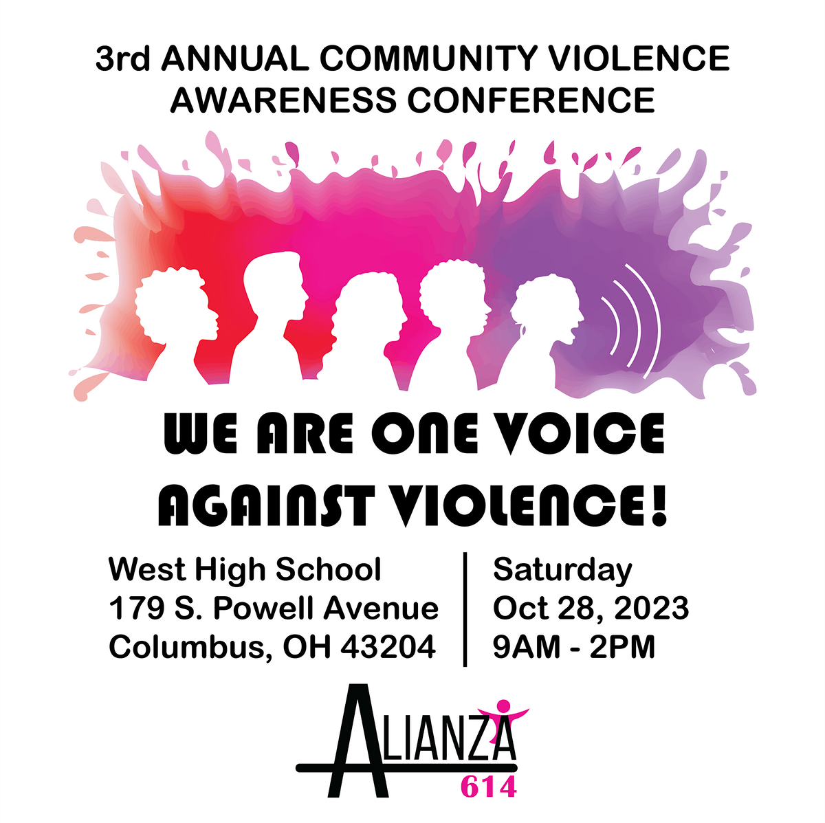 We Are One Voice Against Violence at West High School Columbus on 28th ...