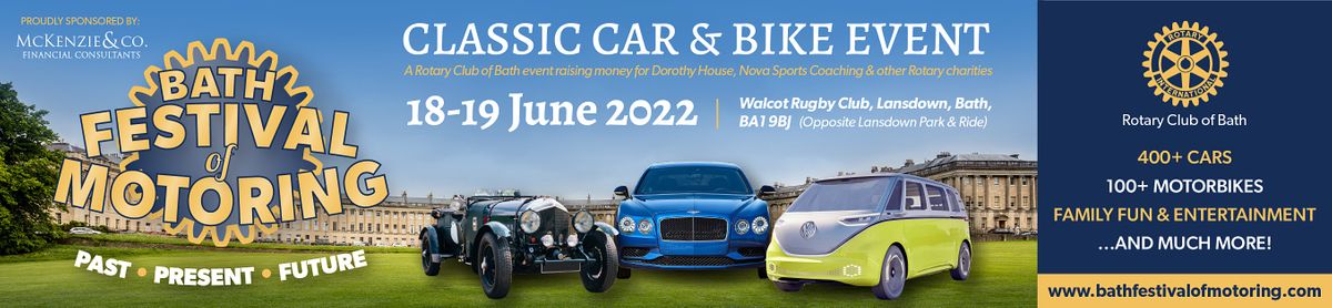 Bath Festival of Motoring 2022 | Walcot Rugby Ground, Bath, EN | June ...