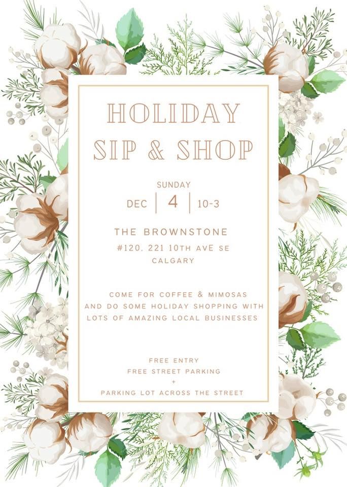 Holiday Sip + Shop Market YYC | The Brownstone YYC, Calgary, AB ...